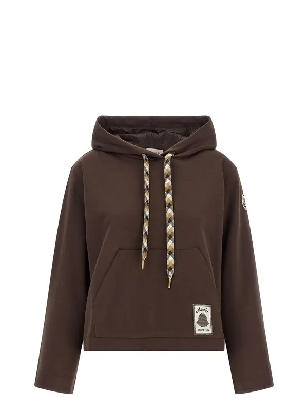 Moncler Maxi Drawstring Hoodie - Brown