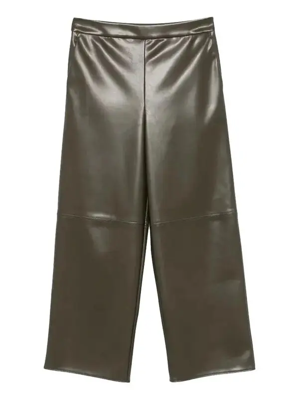 Max Mara Leather-look Cropped Pants - Multicolor