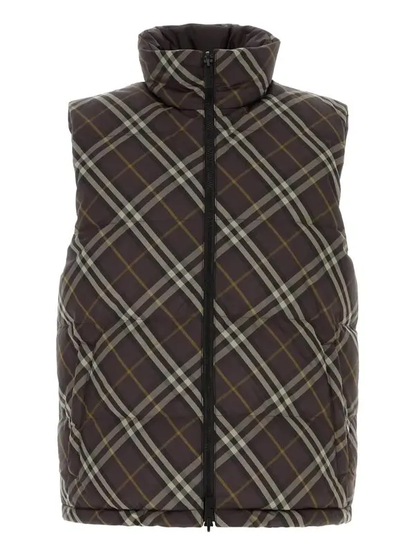 Burberry Embroidered Polyester Reversibile Down Jacket - Multicolor