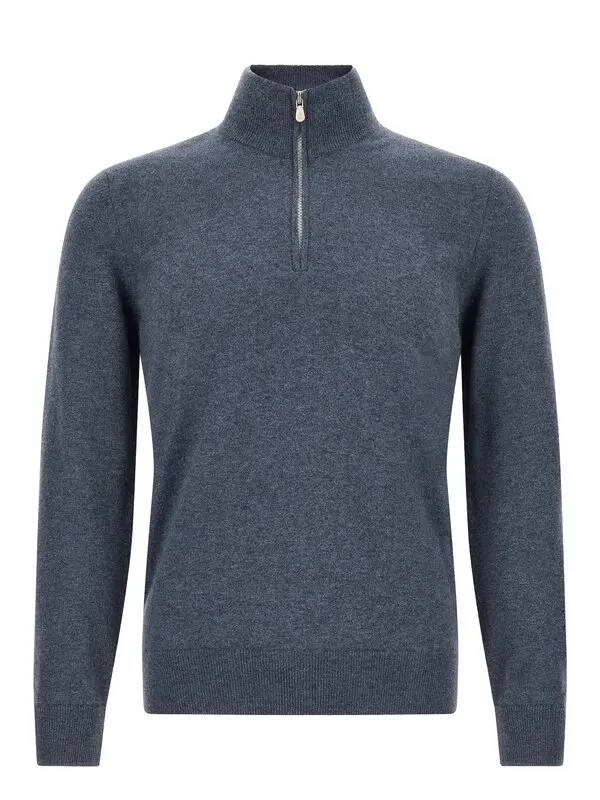 Brunello Cucinelli Half-zip Sweater - Blue