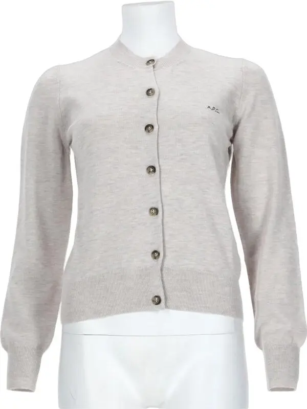 A.p.c. Virgin Wool Cardigan - Gray