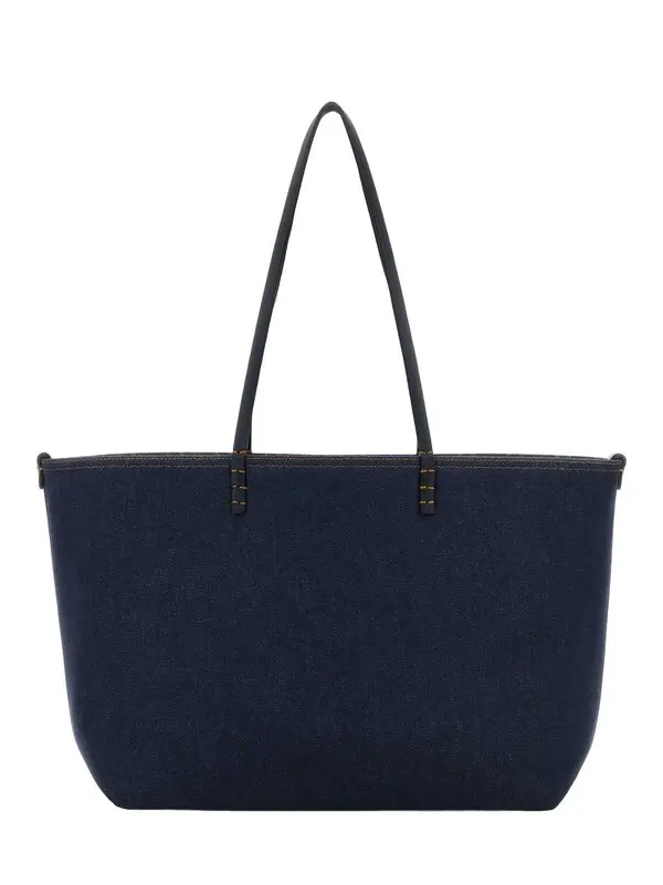 Fendi Denim Reversible Shopping Bag - Blue