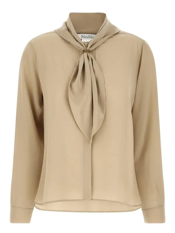 Max Mara Silk Crepe De Chine Shirt - Cream