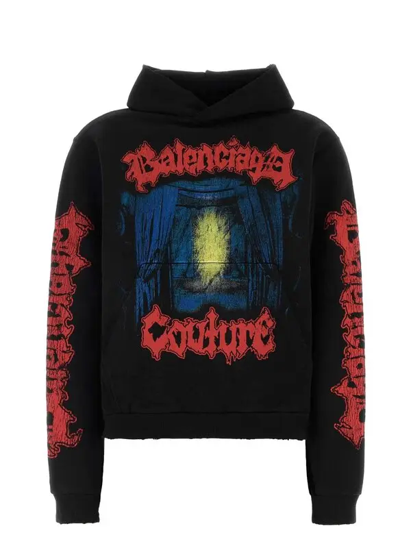 Balenciaga Cotton Sweatshirt - Black