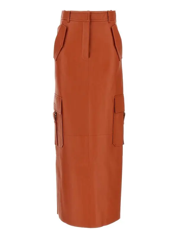 Zimmermann Illustration Midi Skirt - Orange