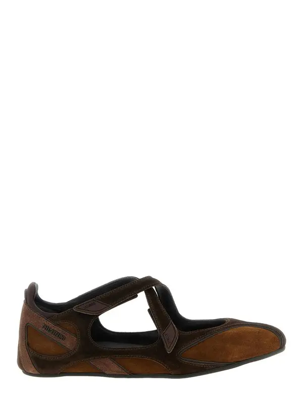 Attico Floor 01' Ballet Flats - Brown