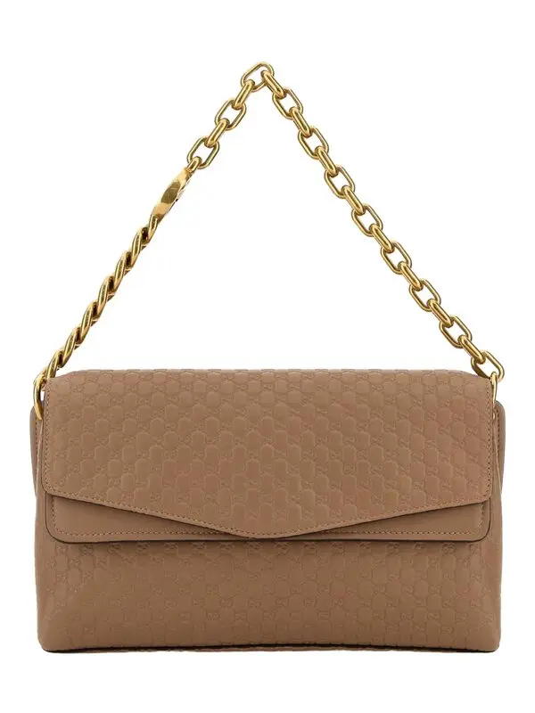 Gucci Biscuit Leather Medium Shoulder Bag - Brown