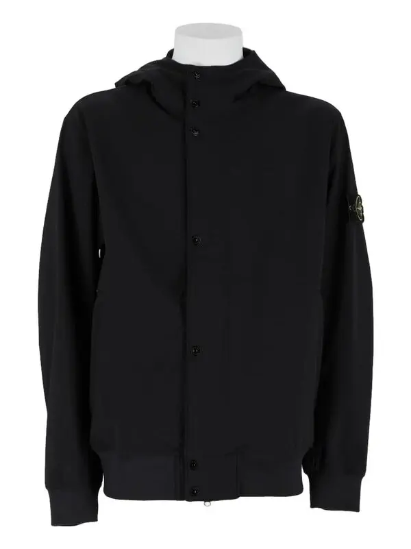 Stone Island Hooded Jacket - Black