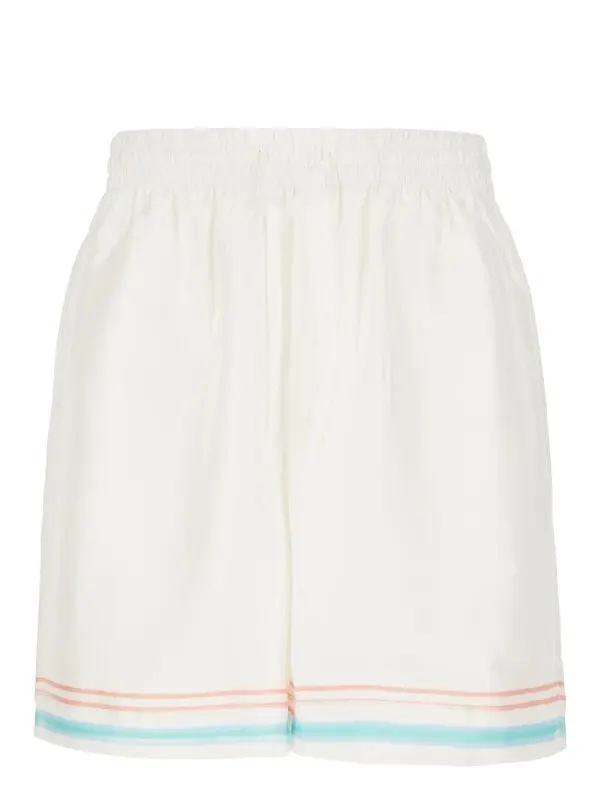 Casablanca Silk Twill Shorts - Multicolor