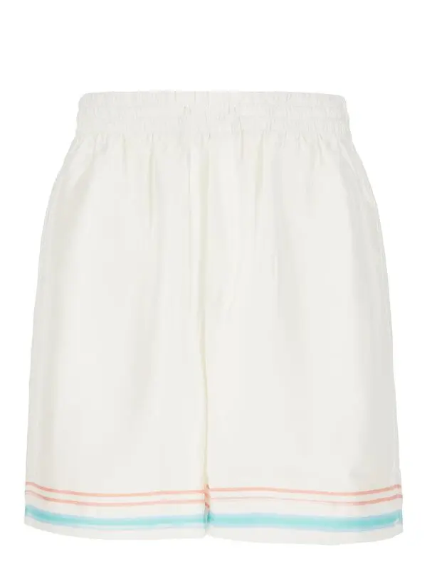 Casablanca Silk Twill Shorts - Multicolor
