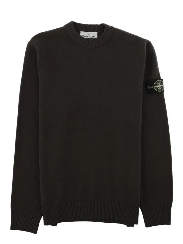 Stone Island Ribbed Wool Sweater - Gray