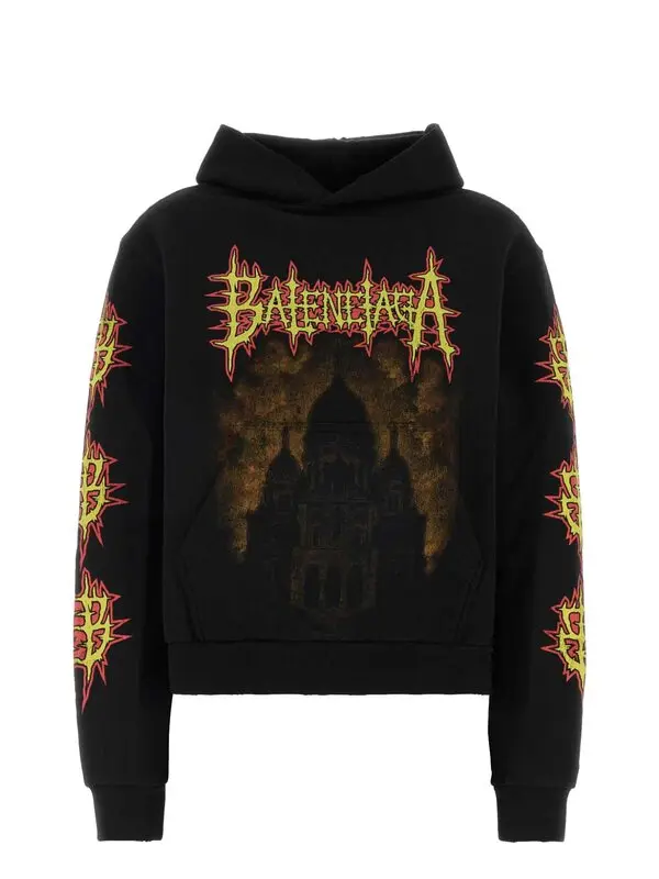 Balenciaga Cotton Sweatshirt - Black