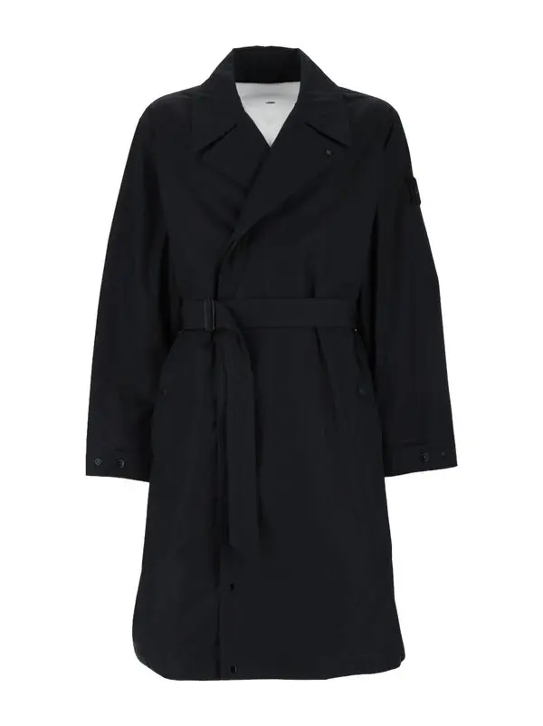 Stone Island Belted Trench Coat - Black