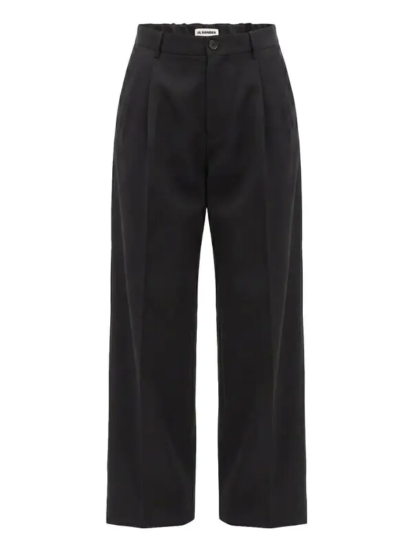 JIL SANDER Wool Pleated Trousers - Multicolor