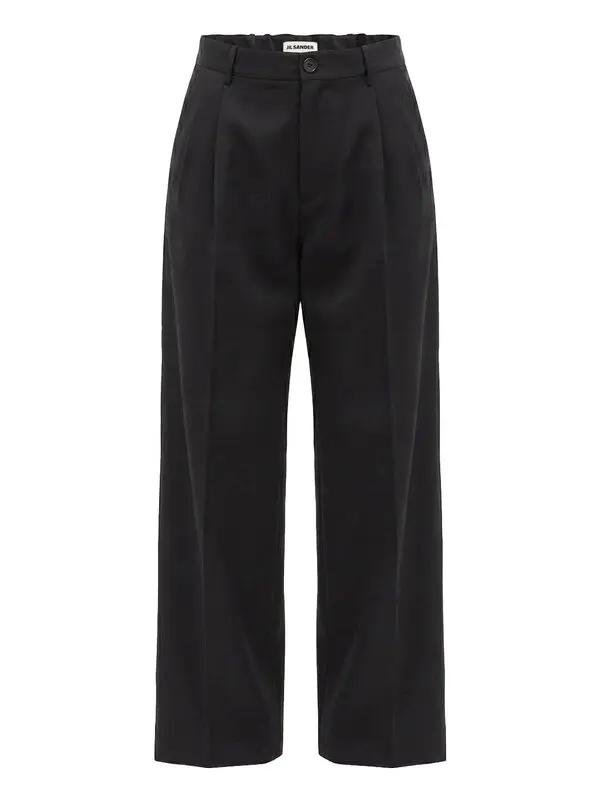 JIL SANDER Wool Pleated Trousers - Multicolor