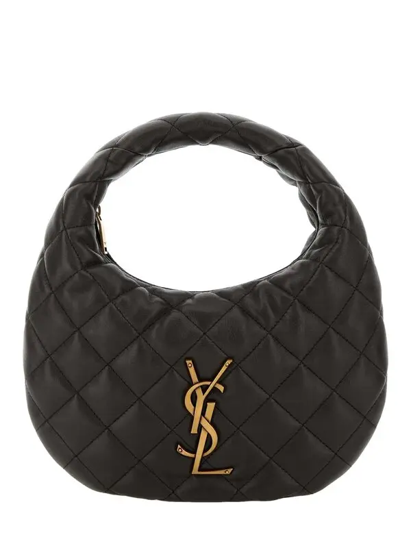 Saint Laurent Nappa Leather Icarino Shoulder Bag - Gray