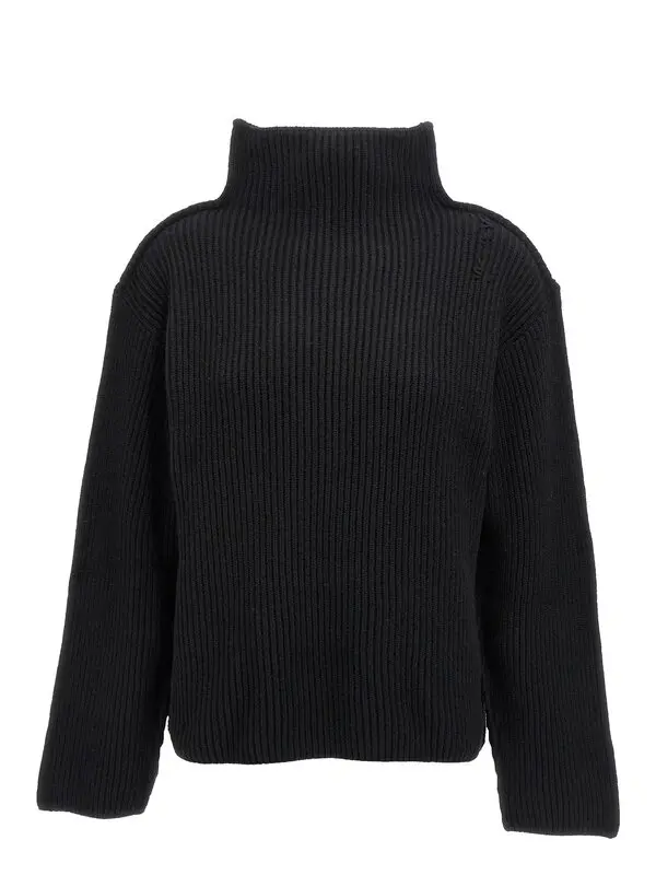 Marni Ribbed Wool Sweater - Black