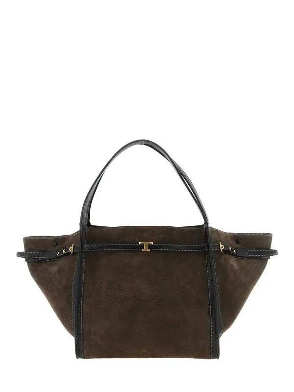 TOD'S Tim Midi Shopping Bag - Brown