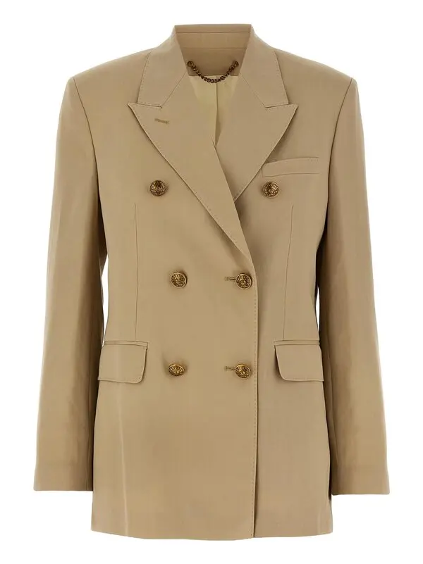 GOLDEN GOOSE Heraldic Buttons Blazer - Cream