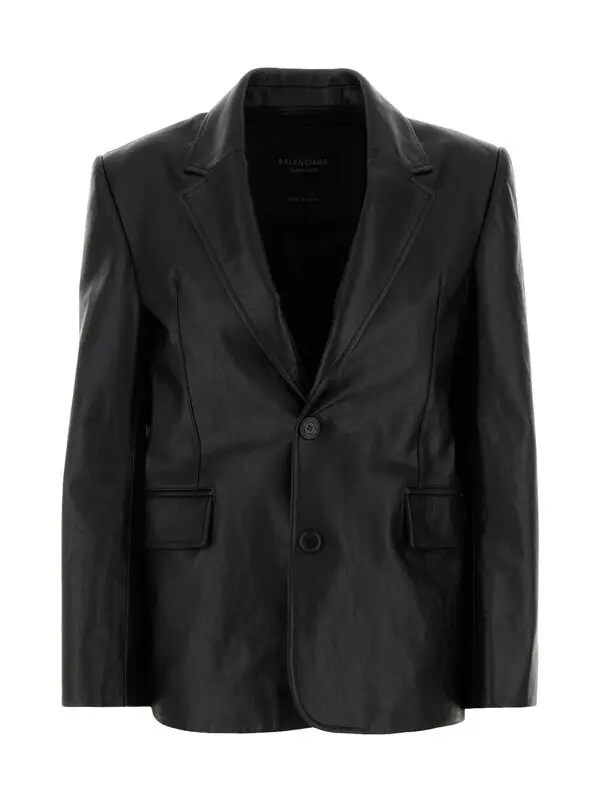 Balenciaga Leather Jacket - Black