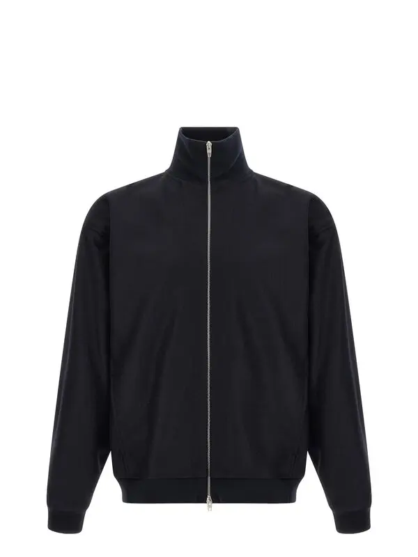 JIL SANDER Wool Zip-up Jacket - Blue