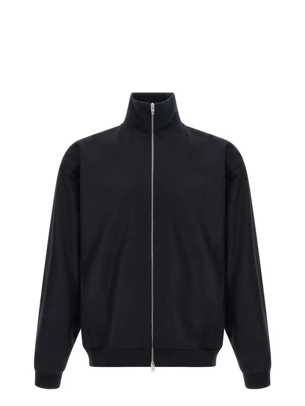 JIL SANDER Wool Zip-up Jacket - Blue