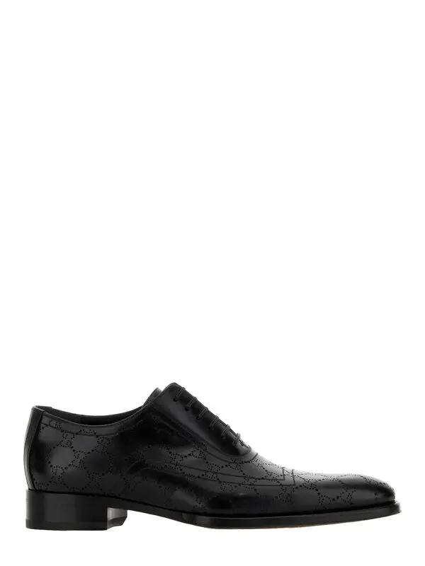 Gucci Leather Lace-up Shoes - Black