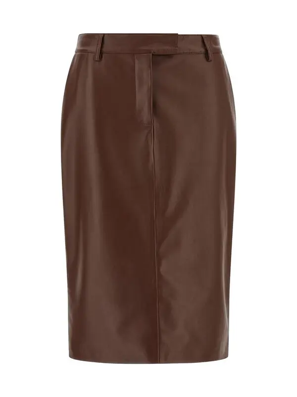 Giuseppe Di Morabito Leather Skirt - Brown