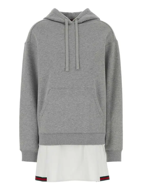 Gucci Cotton Sweatshirt Dress - Gray