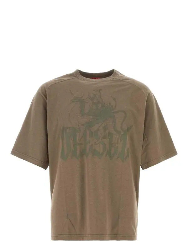DIESEL® Mud Cotton Blend T-jussi T-shirt - Brown
