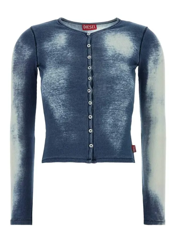 DIESEL® Stretch Cotton T-gabriel Cardigan - Blue