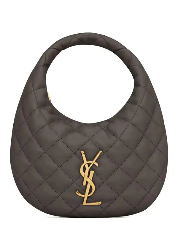 Saint Laurent Quilted Handbag - Gray