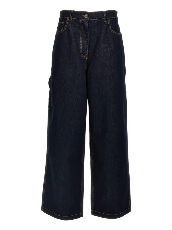 Etro Sparkling Effect Denim Jeans - Blue