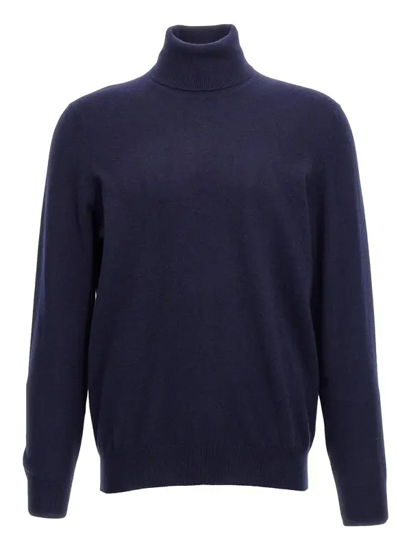 Brunello Cucinelli Cashmere Turtleneck Sweater - Blue