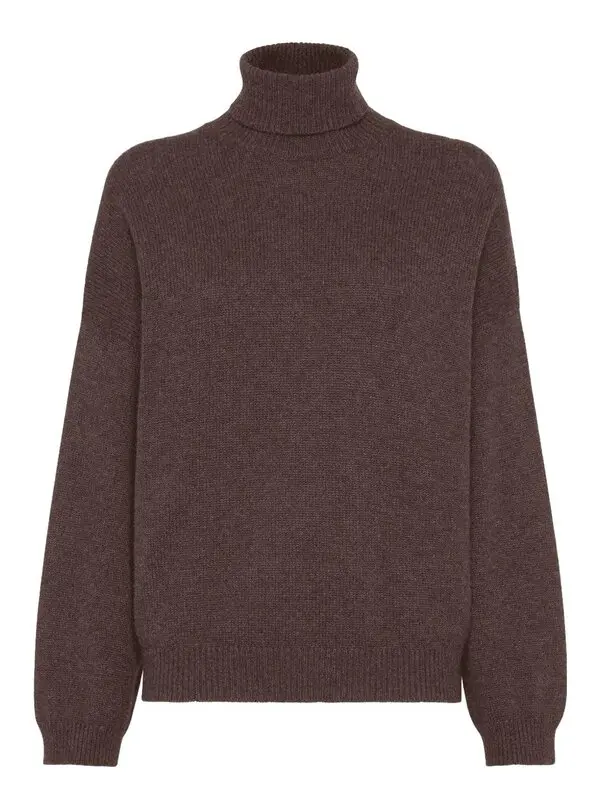 Brunello Cucinelli Cashmere Turtleneck Sweater - Brown