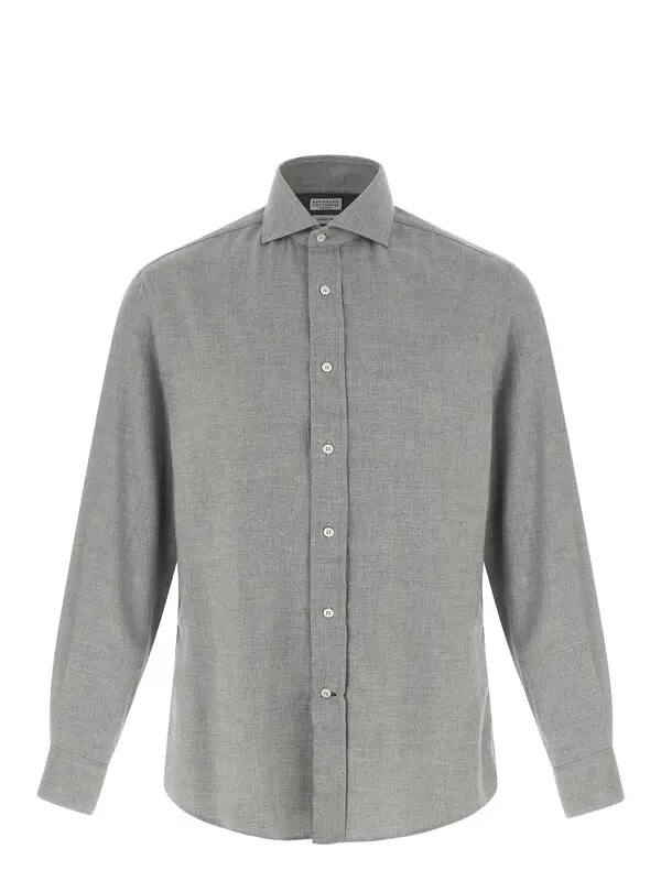 Brunello Cucinelli Cotton Shirt - Gray