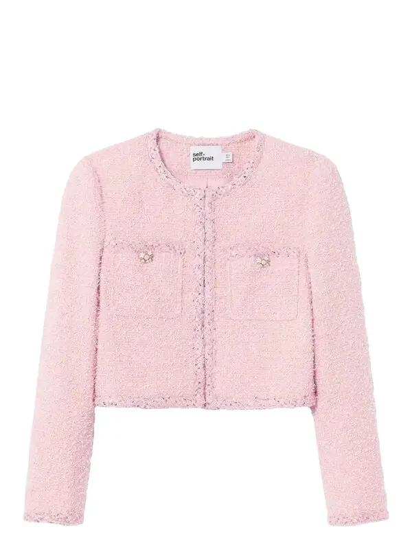 SELF-PORTRAIT Boucle Jacket - Multicolor