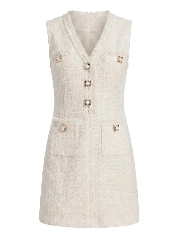 SELF-PORTRAIT Boucle Mini Dress - Multicolor