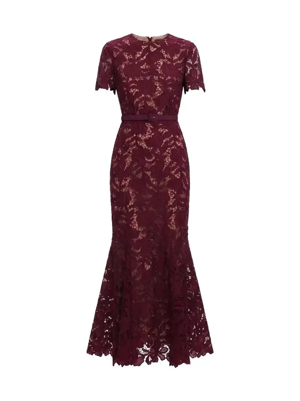 SELF-PORTRAIT Lace Midi Dress - Multicolor