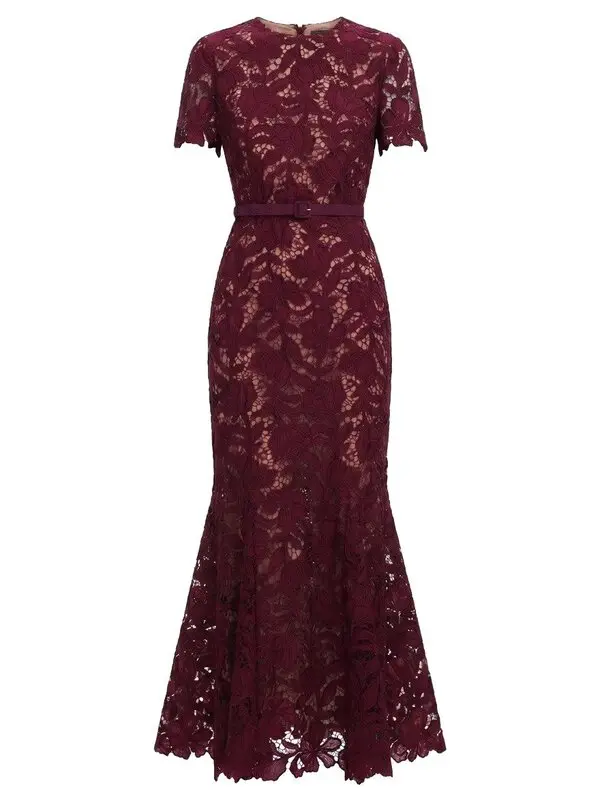 SELF-PORTRAIT Lace Midi Dress - Multicolor