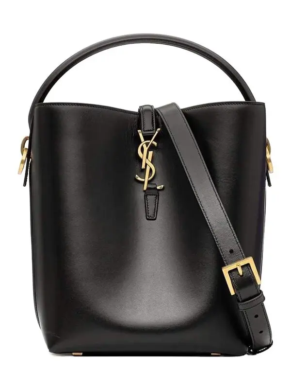 Saint Laurent Le 37 Small Leather Bucket Bag - Black