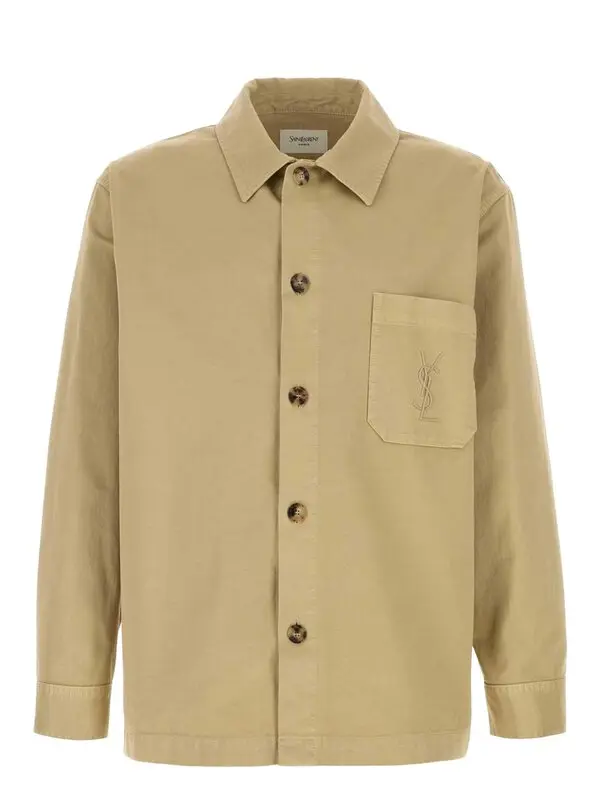 Saint Laurent Beige Cotton Shirt - Brown
