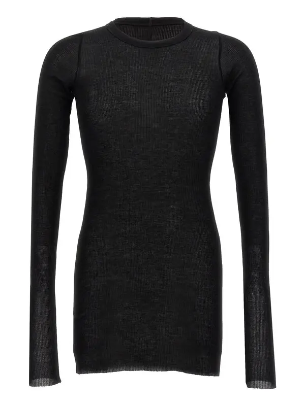 Rick Owens Rib Ls T' T-shirt - Black
