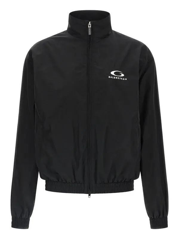 Balenciaga Cotton Blend Bomber Jacket - Black