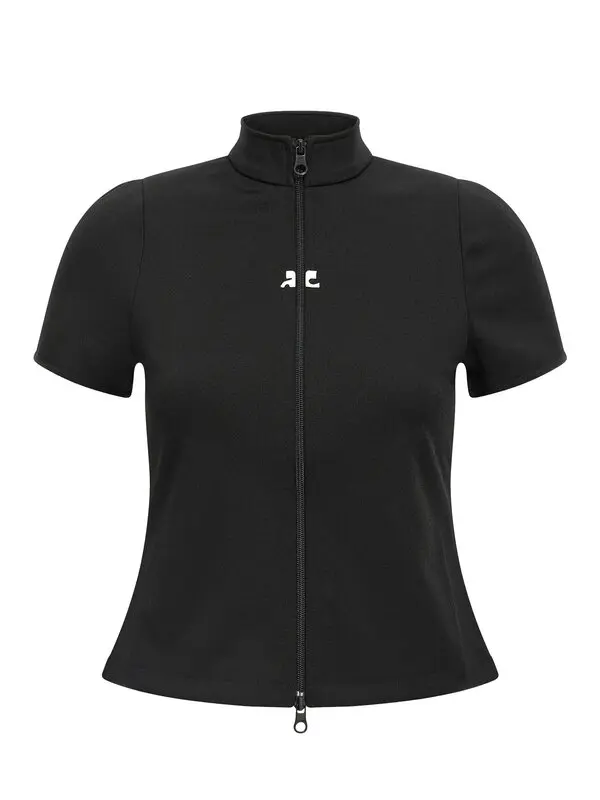 COURREGES Interlock Zipped' Top - Black