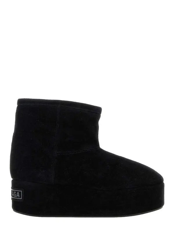 Balenciaga Suede Alaska Ankle Boots - Black