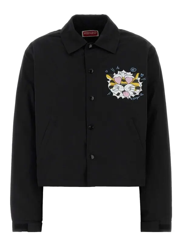 Kenzo Cotton Blend Jacket - Black