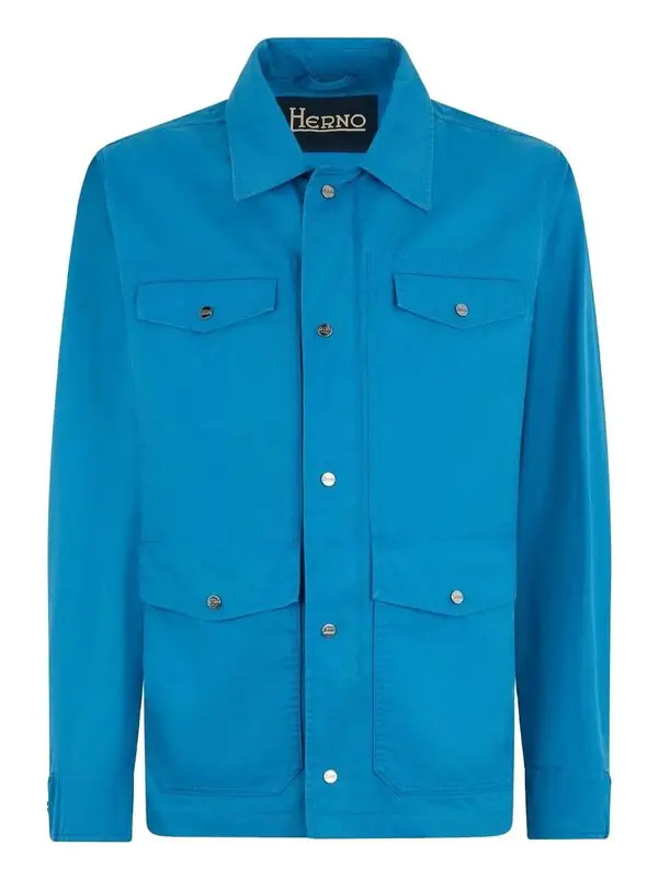 Herno Cargo Shirt Jacket - Blue