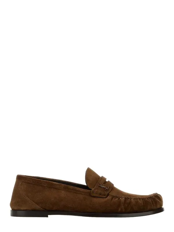 Saint Laurent Suede Loafers - Brown