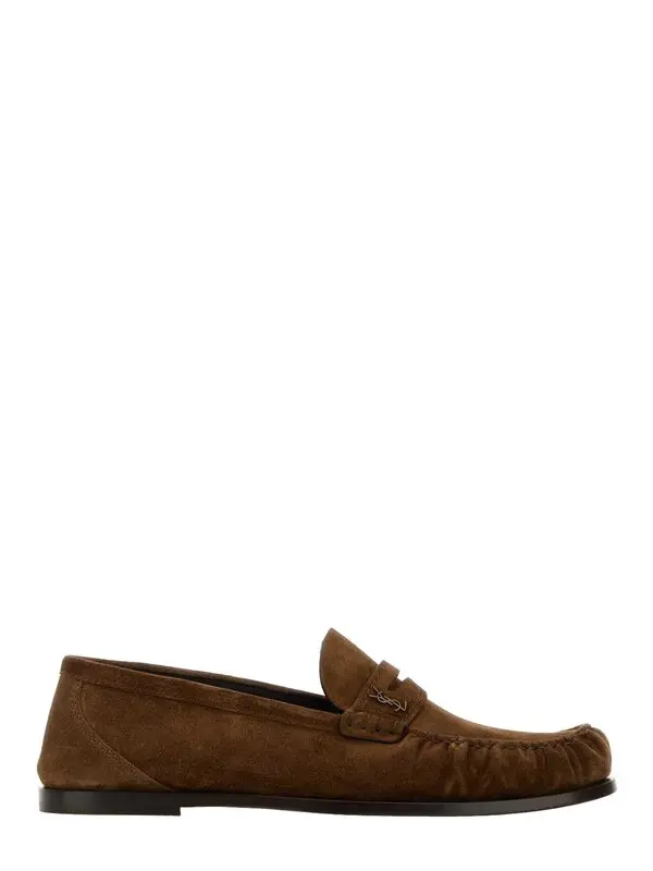 Saint Laurent Suede Loafers - Brown